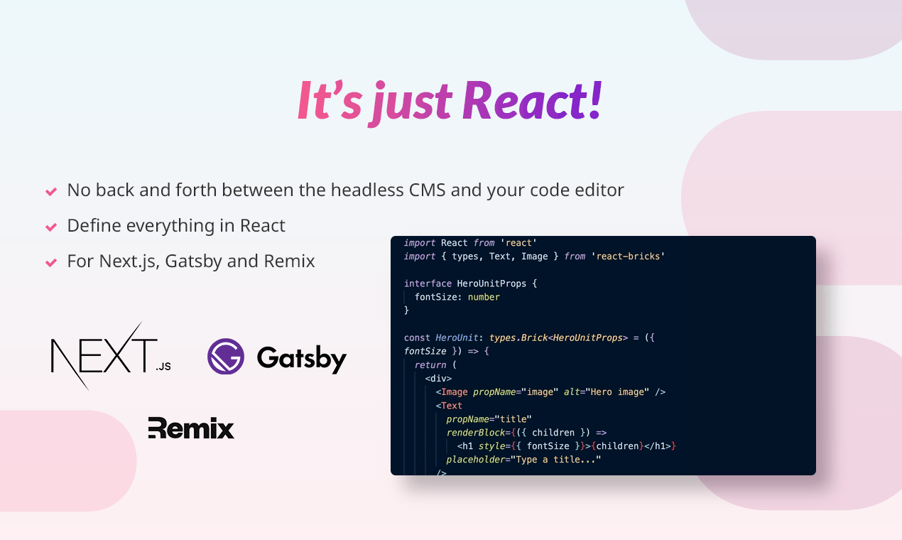 React Bricks – CMS de edición visual para React React Bricks – CMS de edición visual para React