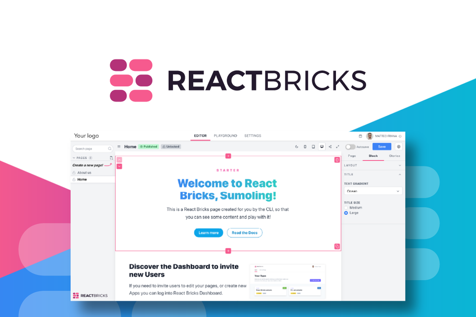React Bricks – CMS de edición visual para React React Bricks – CMS de edición visual para React